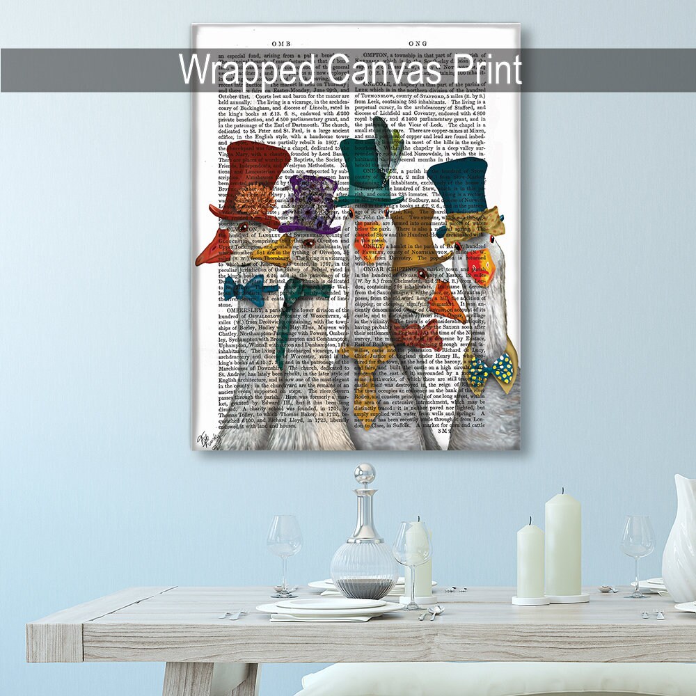 Colorful Wall Art Gaggle of Geese Modern Nursery Art for - Etsy UK