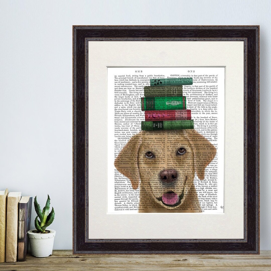 Student Room Decor - Yellow Labrador With Books - Library Room Study ...