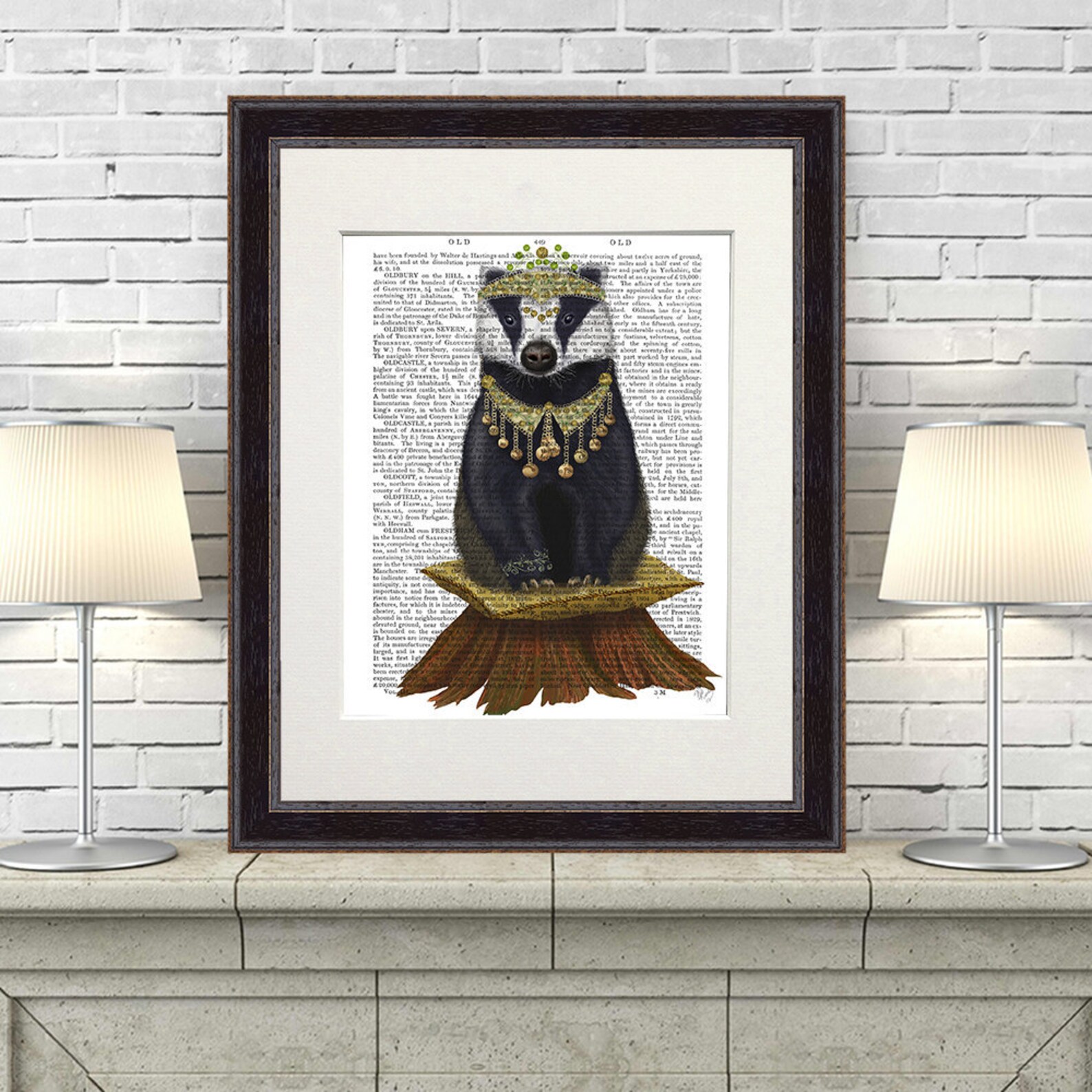Office Decor Ideas - Badger With Tiara Full - Cool Office Gifts Gift ...