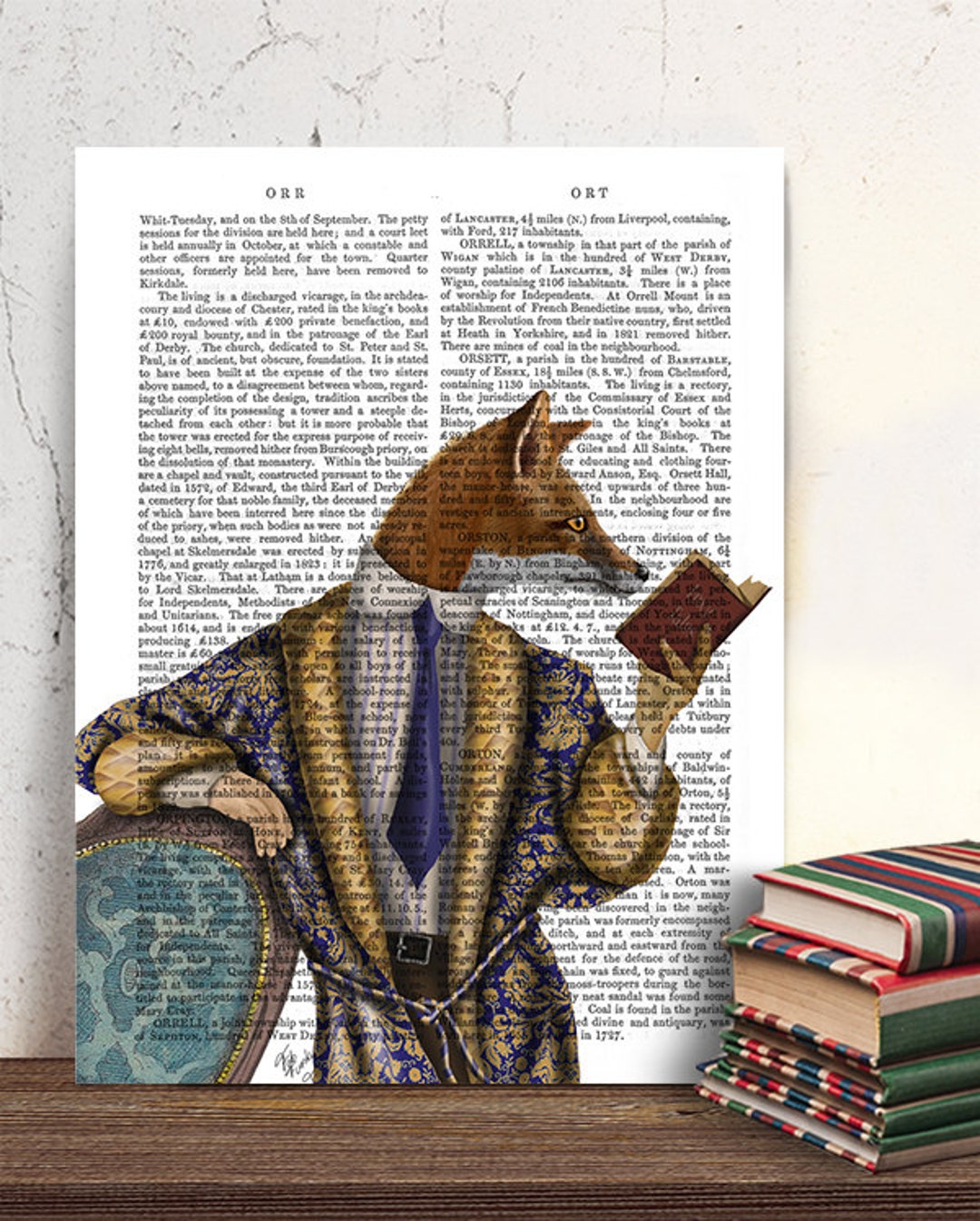 Fox Art Print Fox Reader Fox Print Fox Picture Fox Illustration Fox ...