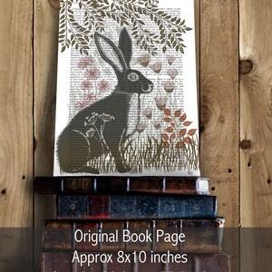 Hare Illustration, Lino Cut Style, Country Lane Decor, Rabbit Art Print ...