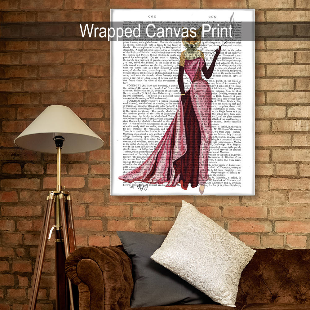 Foxy Lady Glamour Fox in Pink Fox Art Print fox print wall | Etsy