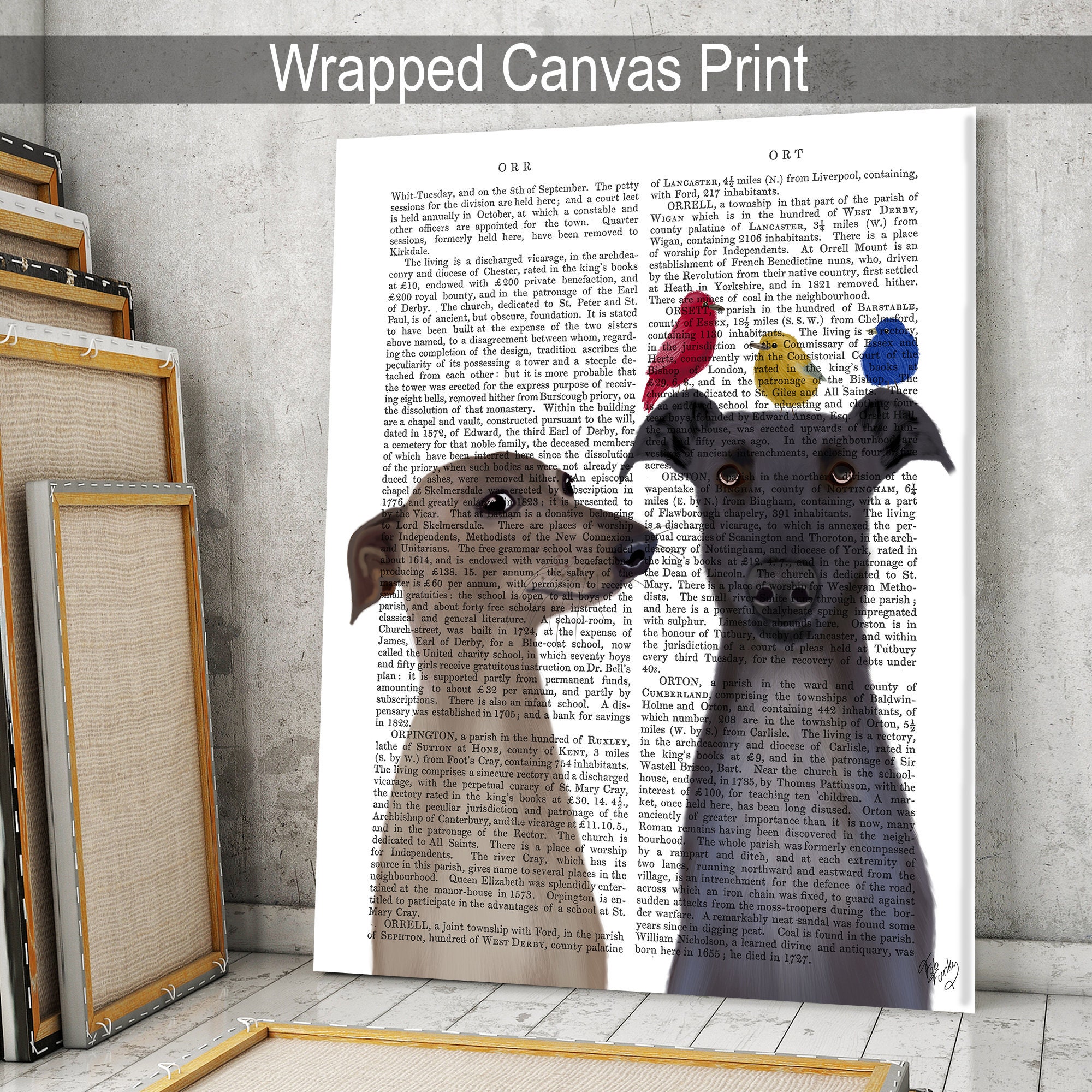 Greyhound print Italian greyhound Whippet art Colourful | Etsy