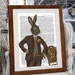 Hare Print - the Dapper Hare - Hare Painting Rabbit Print Rabbit Décor ...