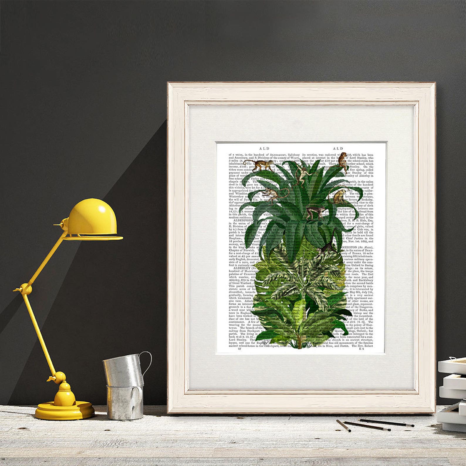 Pineapple Decor - Pineapple Monkeys - Monkey Print Art Baby Monkey Wall ...