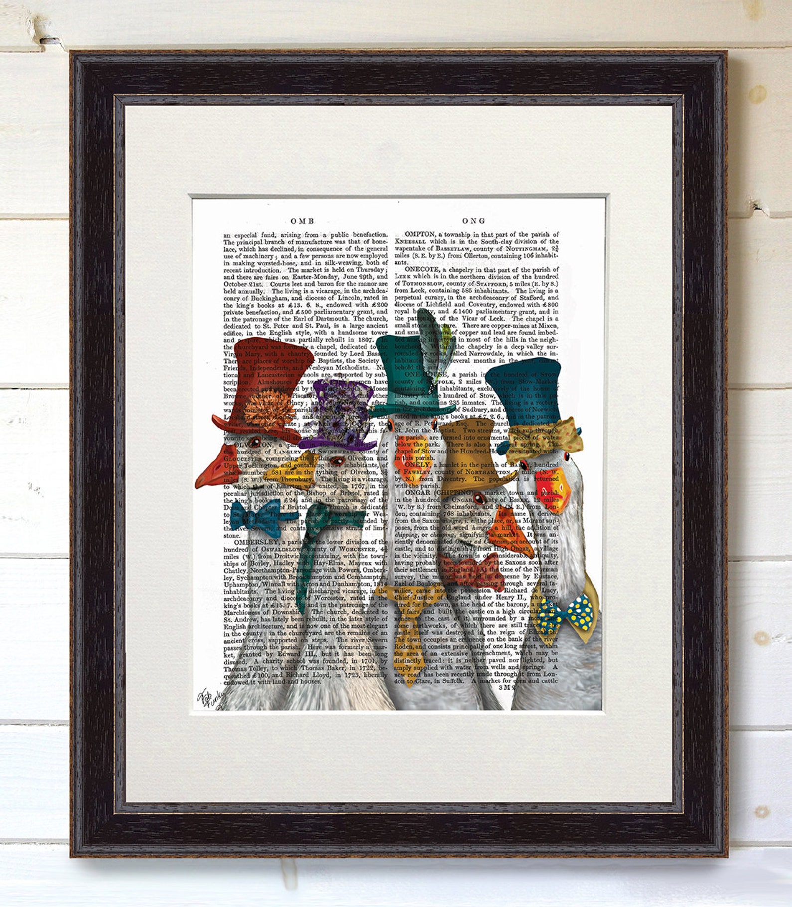 Colorful Wall Art Gaggle of Geese Modern Nursery Art for | Etsy UK