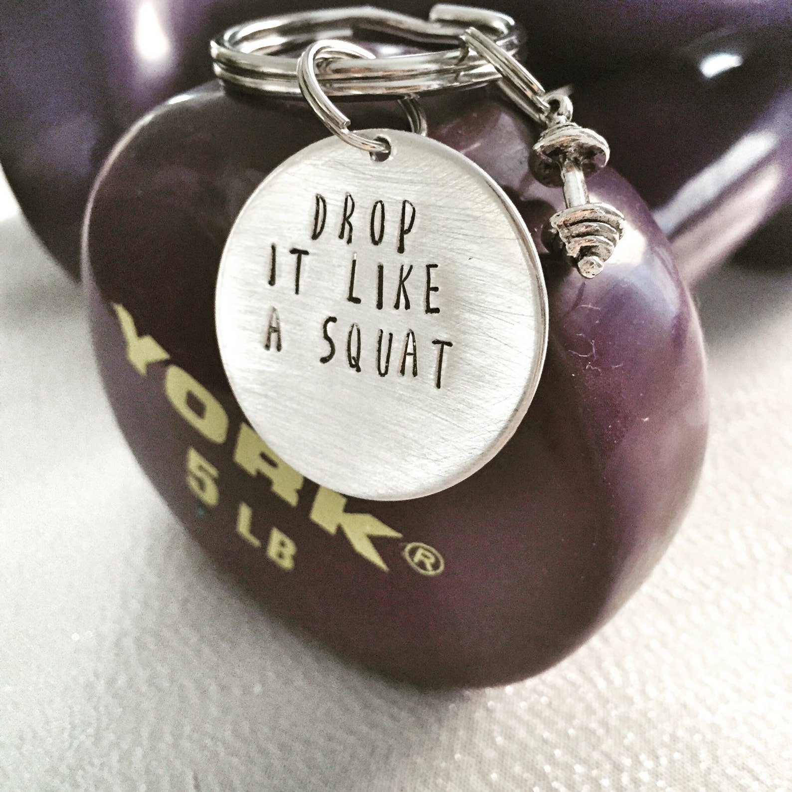 Fitness Gift Fitness Keychain Drop It Like a Squat - Etsy