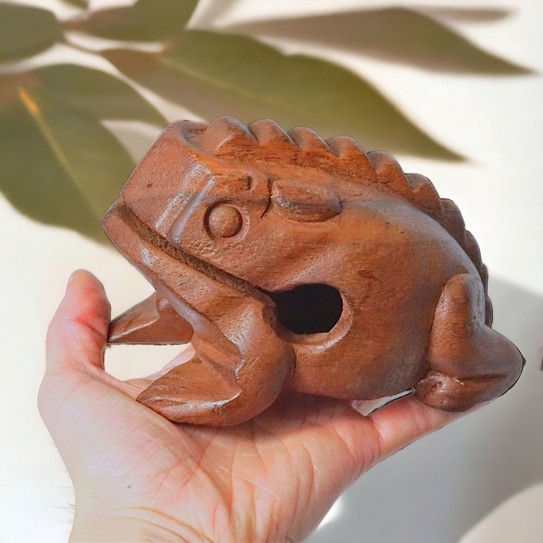 3-piece Set Hand-carved Wooden Musical Frog Guiros/toneblock, Family ...
