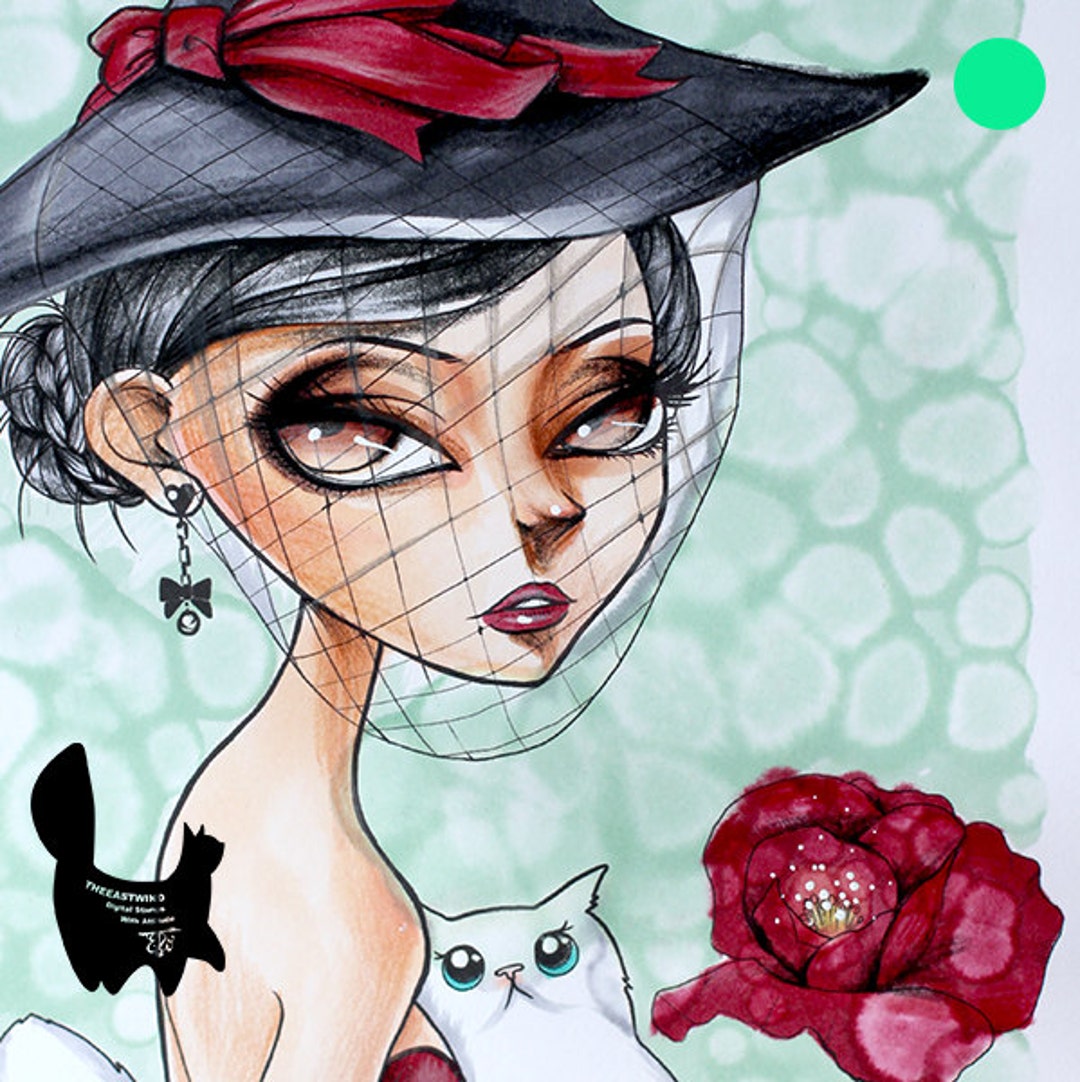 Digital Stamp- 'lucy Loo' Delivering Love Letter - 300dpi JPEG/ PNG ...