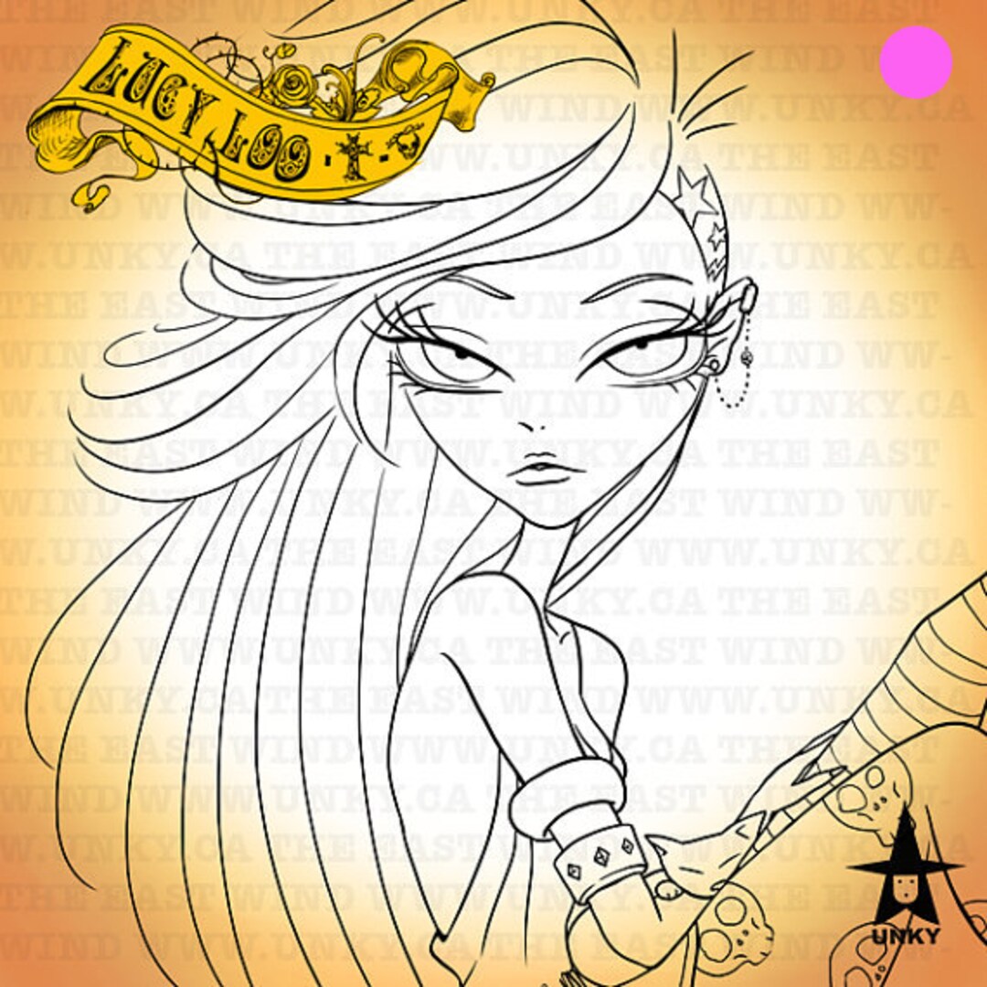 Digital Stamp Lucy Loo 'lucy Longstocking' 300dpi JPEG/ PNG MAC0083 - Etsy