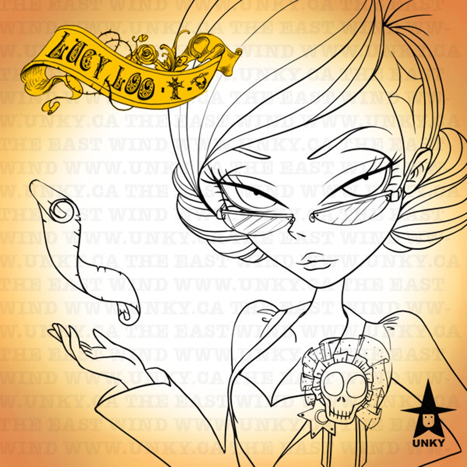 Digital Stamp- Lucy Loo 'professor Loo' - 300dpi JPEG/ PNG Files ...