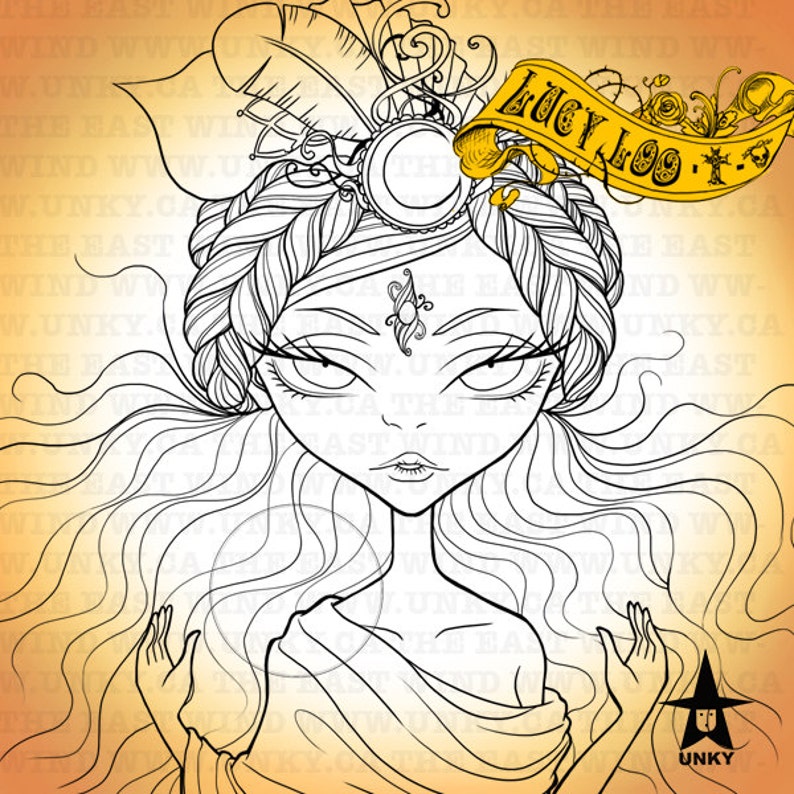 Digital Stamp- 'lucy Loo' Luna Spell - 300dpi JPEG/ PNG - MAC0069 - Etsy