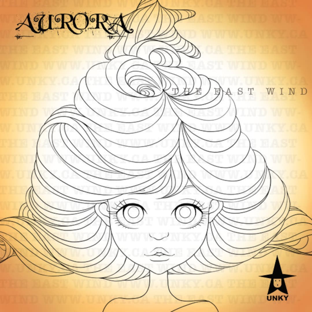 Digital Stamp- AURORA ' Hair Tree' - 300 Dpi 4 JPEG/PNG Files - MAC0122 ...