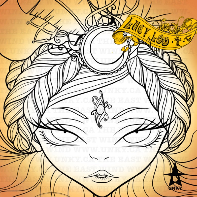 Digital Stamp 'lucy Loo' Luna Spell 300dpi JPEG/ - Etsy