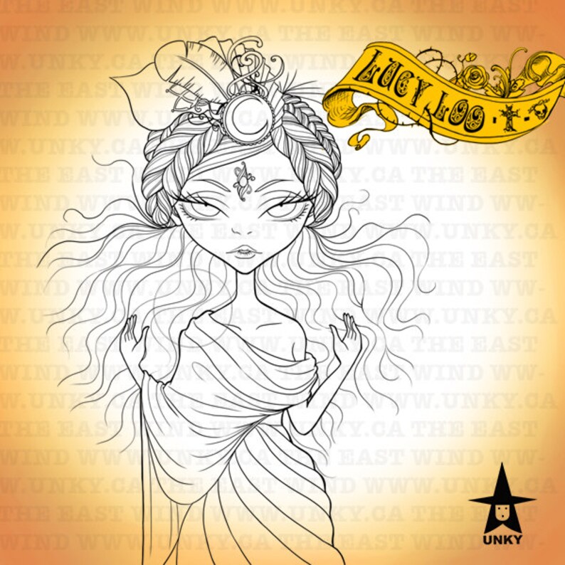 Digital Stamp- 'lucy Loo' Luna Spell - 300dpi JPEG/ PNG - MAC0069 - Etsy