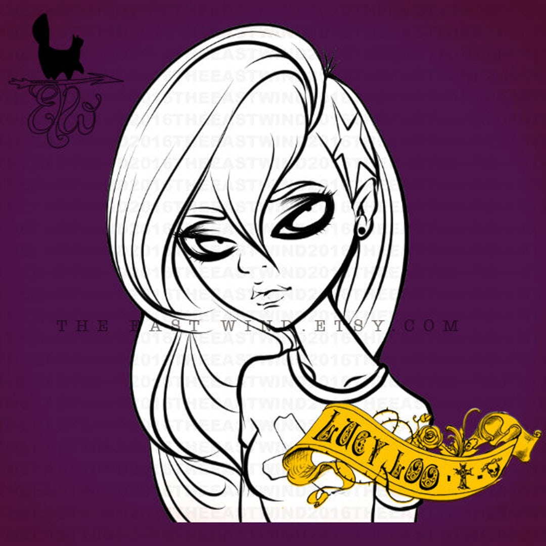 Digital Stamp- Lucy Loo 'X'- 300dpi JPEG/ PNG- MAC0364 - Etsy