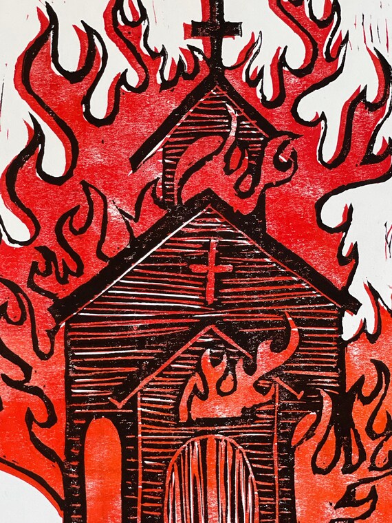 House Burning Down Drawing
