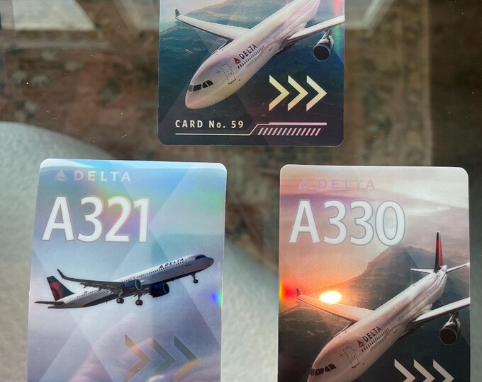 Delta Airlines Hologram Trading Cards. Set of 3 - Etsy