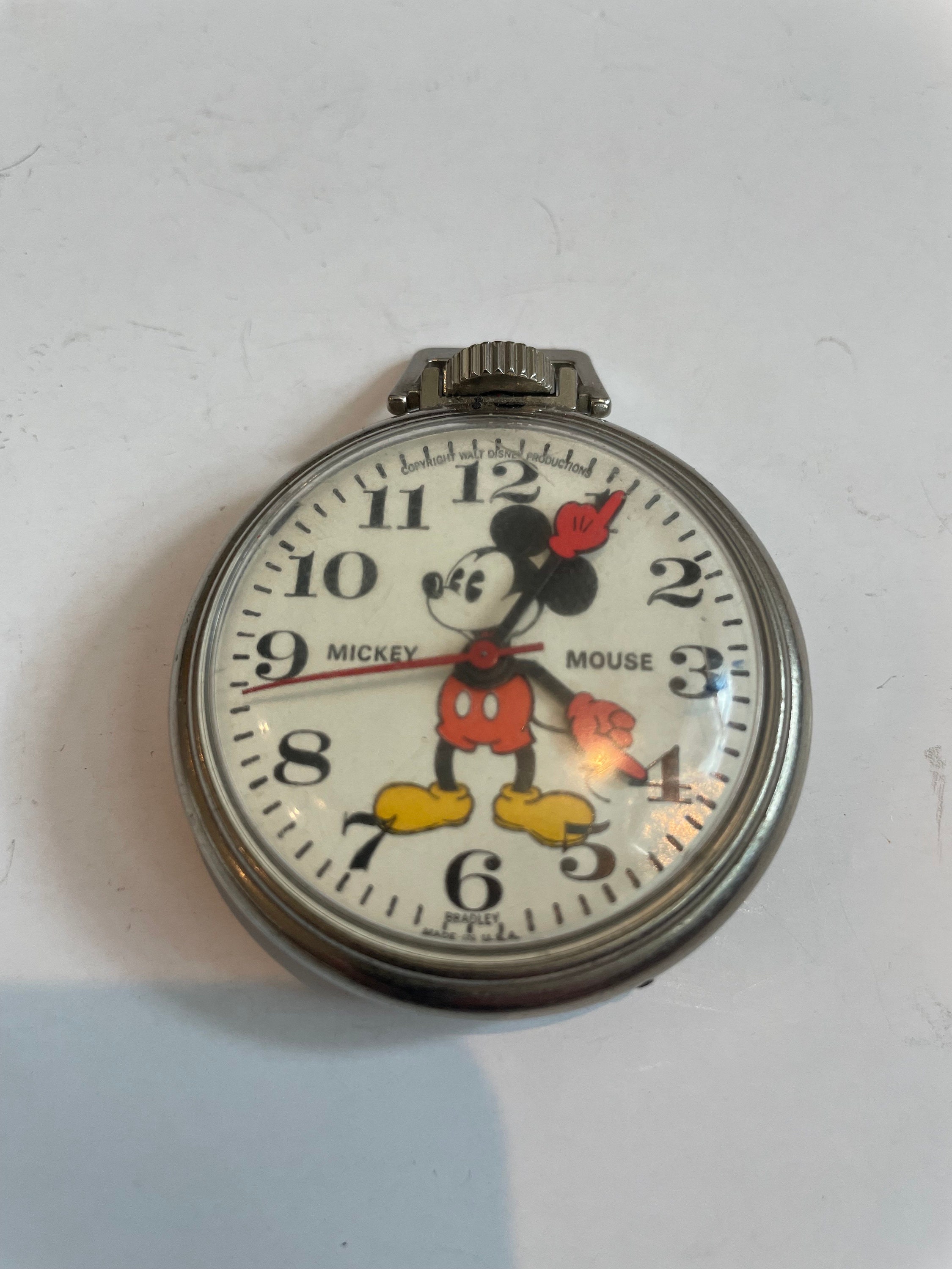 Vintage Mickey Mouse Pocket Watch Made in USA by Bradley. 1970s - Etsy