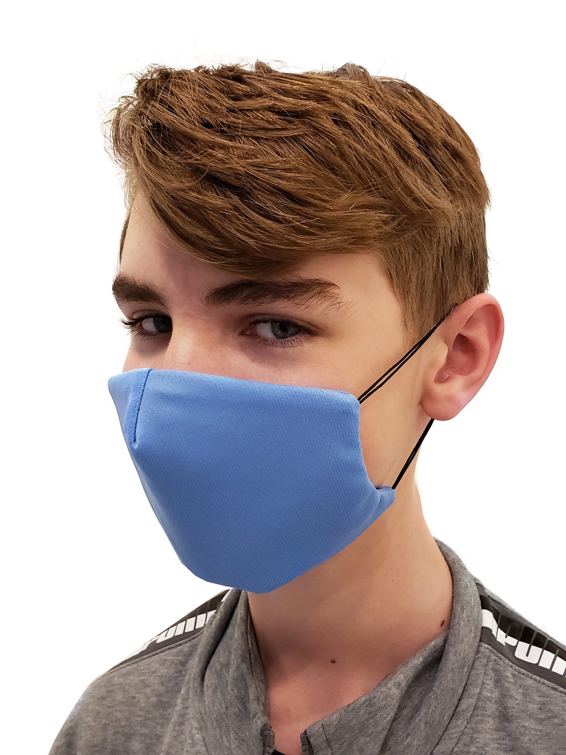 Blue Face Mask/ Face Guard With Filter Pocket - Etsy