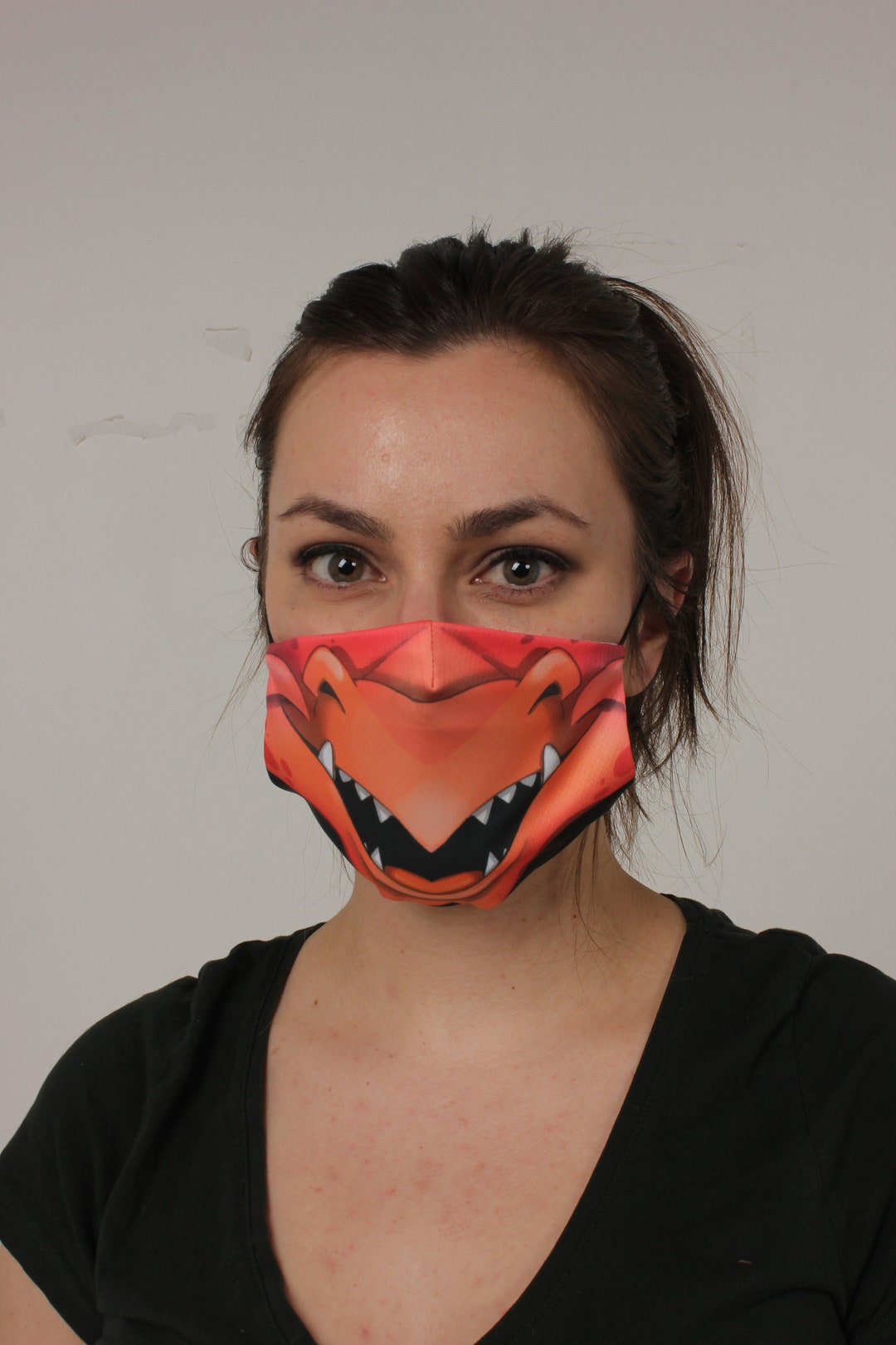 Fun Orange Dragon Face Mask/ Face Guard - Etsy