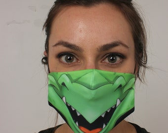 Fun Orange Dragon Face Mask/ Face Guard | Etsy
