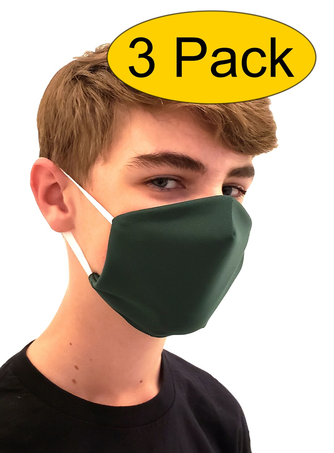3 Pack Green Face Mask/ Face Guard - Etsy