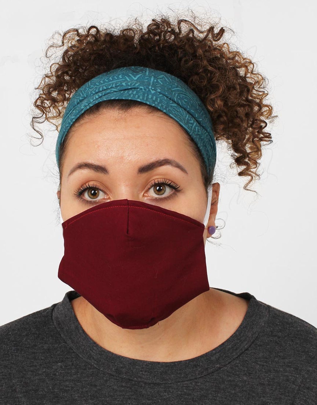 Maroon Cotton Face Mask/ Face Guard - Etsy