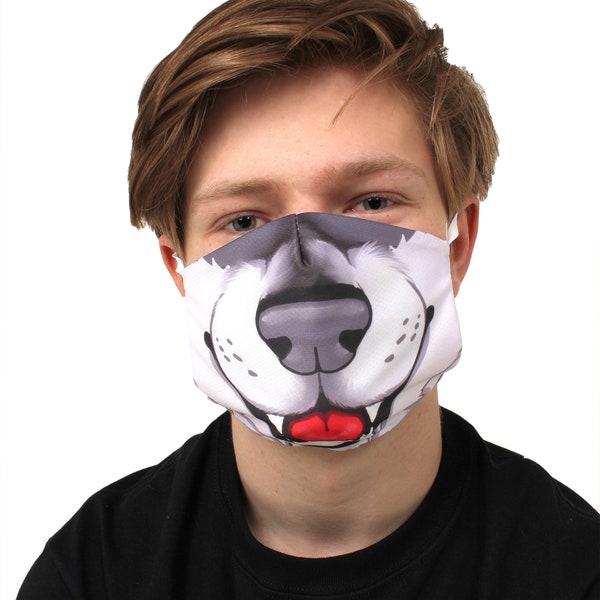 Wolf Face Mask - Etsy