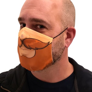 Fun Red Beard Face Mask/ Face Guard - Etsy