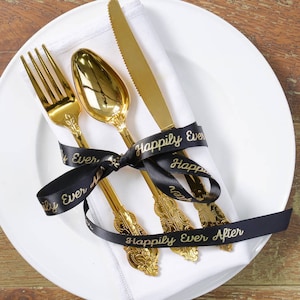 Personalised Place Setting Wedding Ribbon - Wedding Table Decoration ...