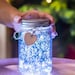 Light up Jar -hand Painted Glass - Night Light-sparkle Light- Firefly ...