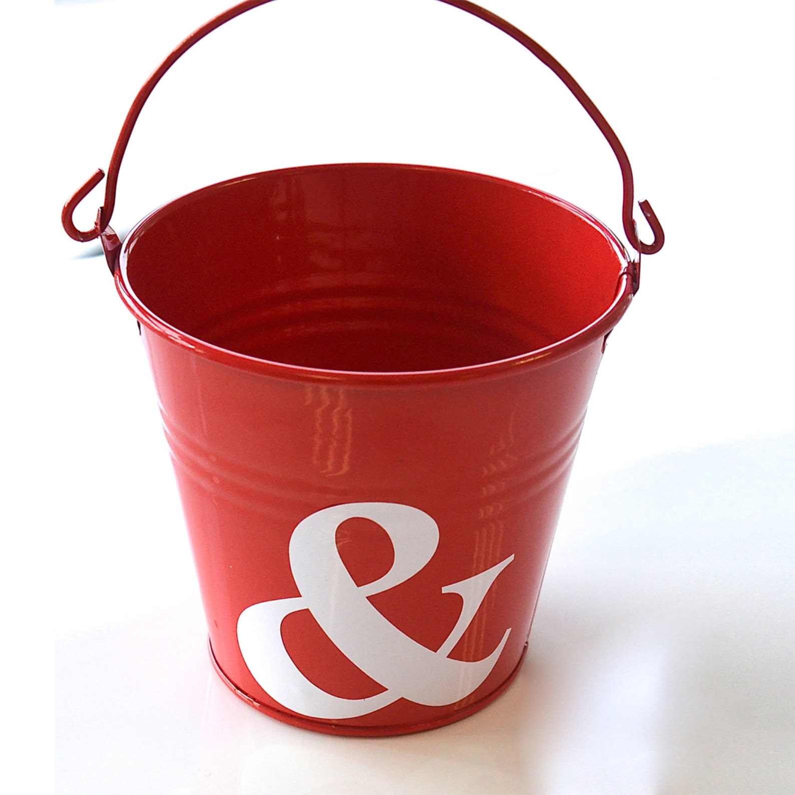 Personalised Red Buckets With White Letter Customised - Etsy