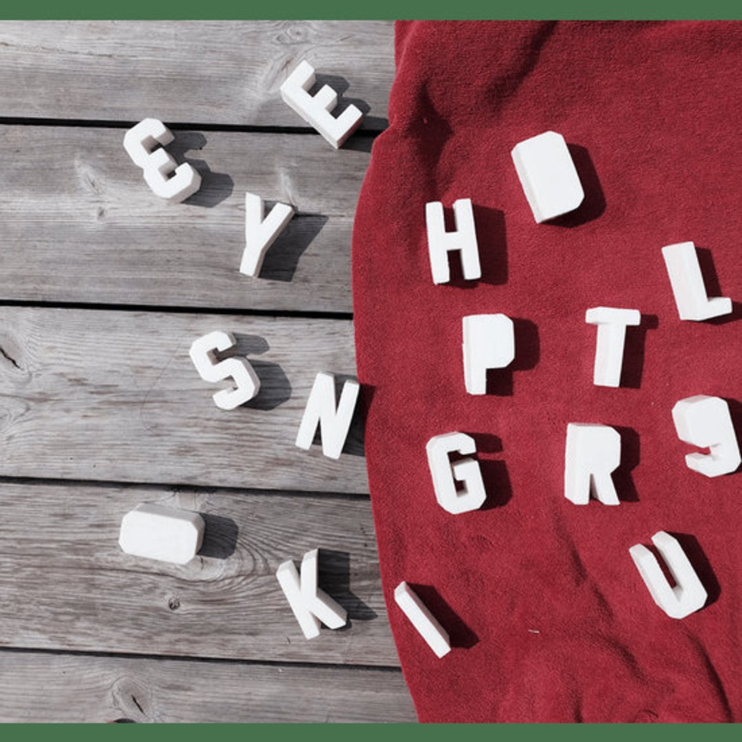 White Alphabet Soap: Hand Formed Letter Soap, Orchid Scent - Etsy