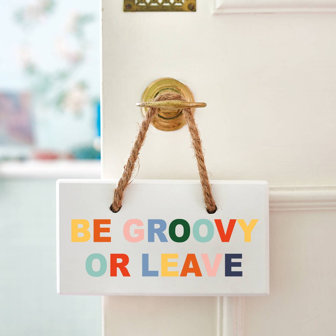 Postive Slogan Personalised Wooden Hanging Sign - Personalised Door ...