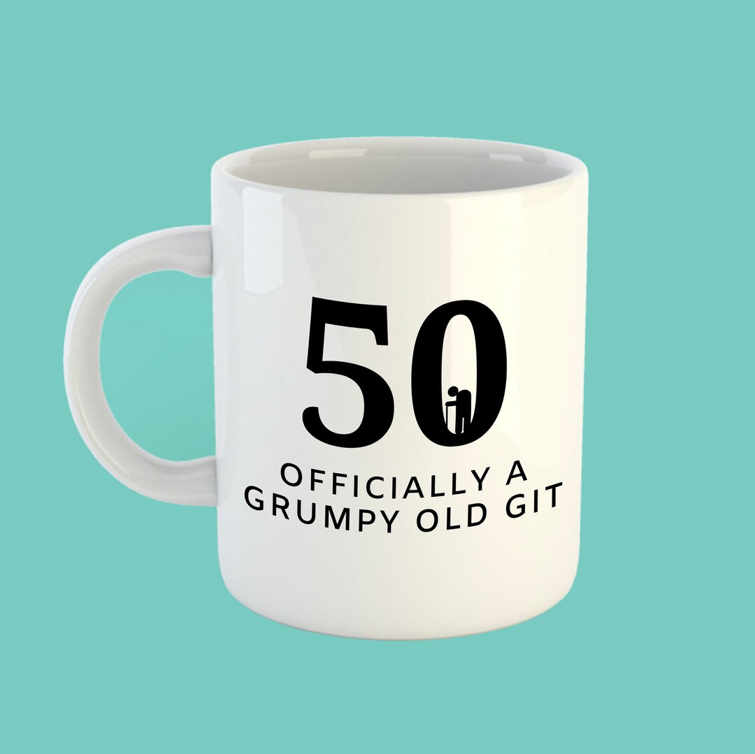 Officially A Grammy Old Git Mug - 50th 60th 70th Birthday - Funny Gift - Rude Funny Joke Ceramic ...