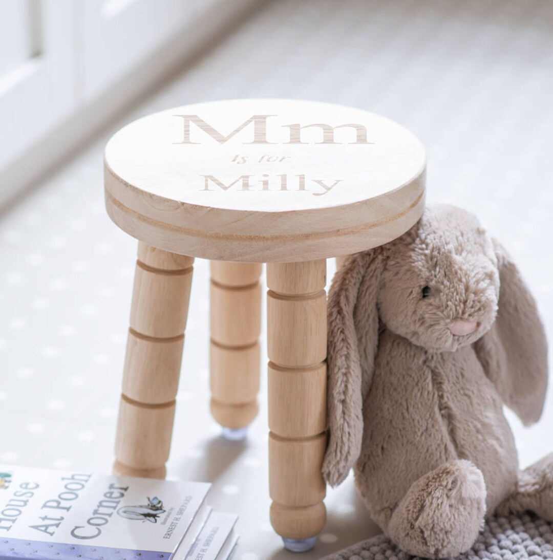Personalized Wooden Stool - Childs Name Stool - Nursery Decor - Etsy