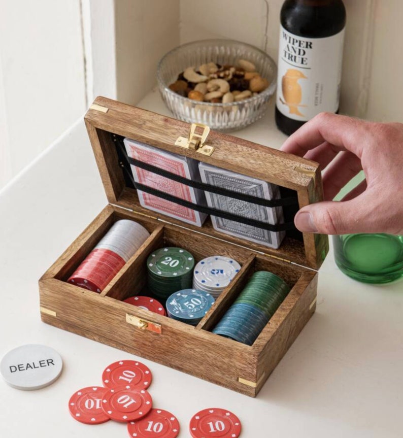 Personalized Poker Set: Luxury Rosewood Case, Poker Lover Gift - Etsy