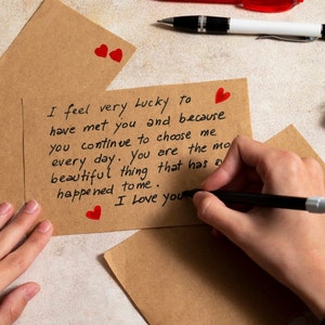 Personalised Hand Written Love Note - Perfect Gift for Valentines and ...