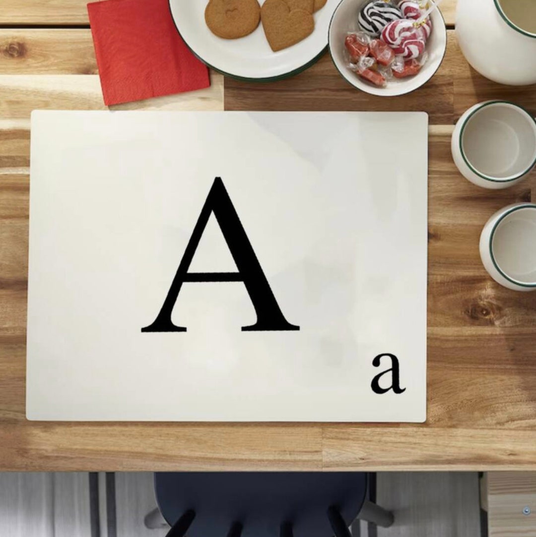 Letter Style Placemat Letter Tile Placemat Monogram-original Table ...