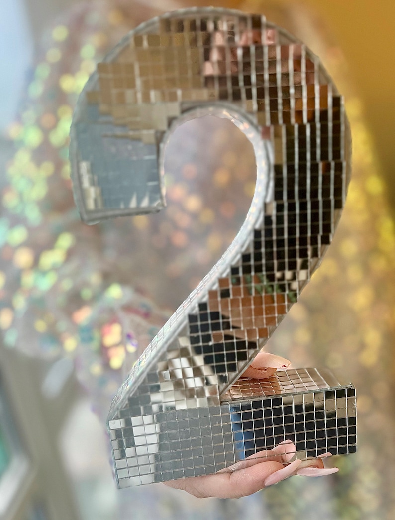 DIY Mirror Disco Number Kit - 70s Retro Birthday Decor - Etsy