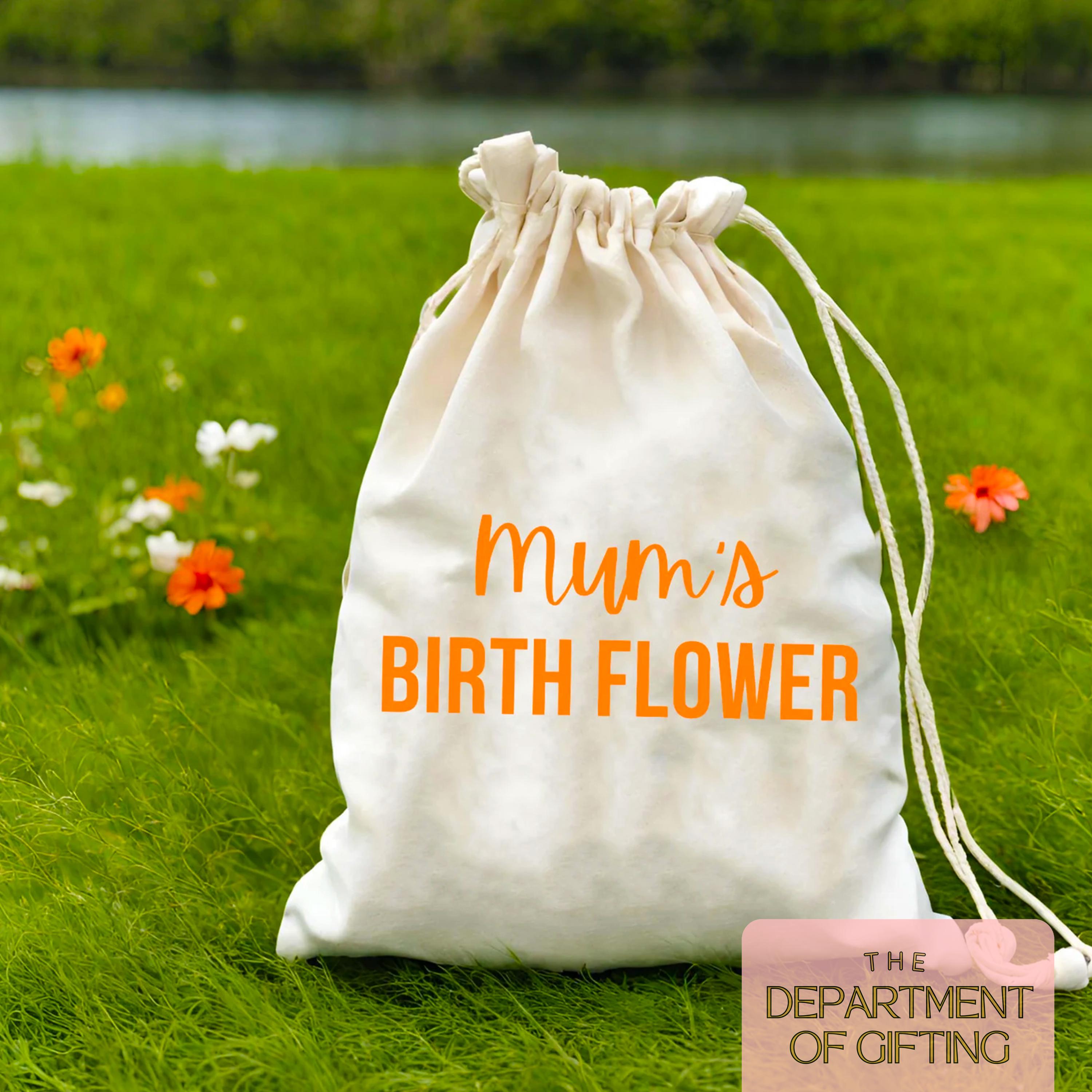 Personalized Birth Flower Grow Kit: Gardening Gift - Custom Bag Option ...