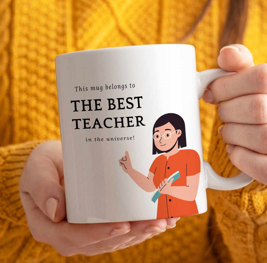 Best Teacher Mug – Personalized Ceramic Coffee Gift - Etsy