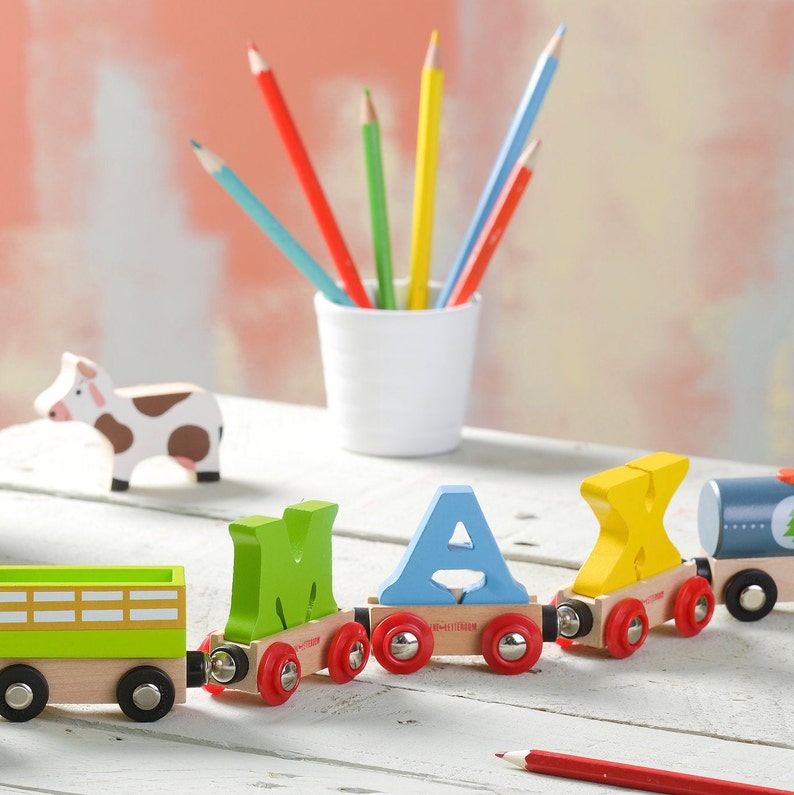Farm Alphabet Trainpersonalised Letter Trainwooden Toy | Etsy