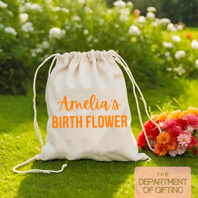 Personalized Birth Flower Grow Kit: Gardening Gift - Custom Bag Option ...
