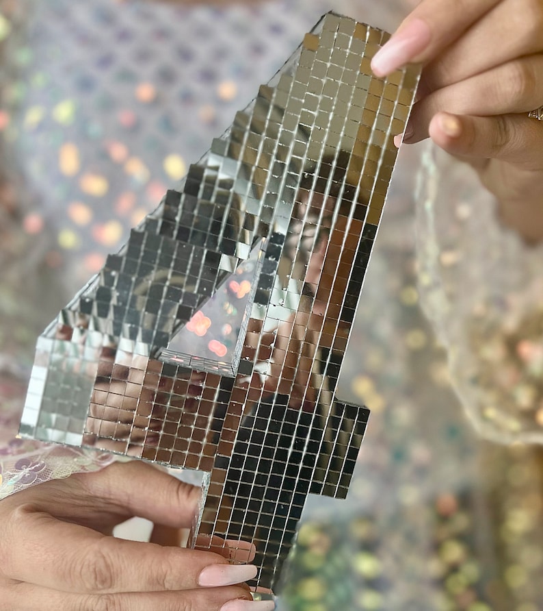 DIY Mirror Disco Number Kit - 70s Retro Birthday Decor - Etsy