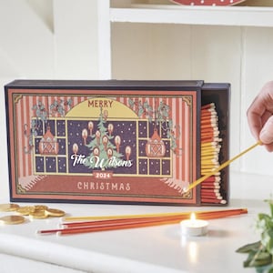 Giant Luxury Christmas Matchbox -giant Hand Drawn Matchbox- Hand Dipped ...