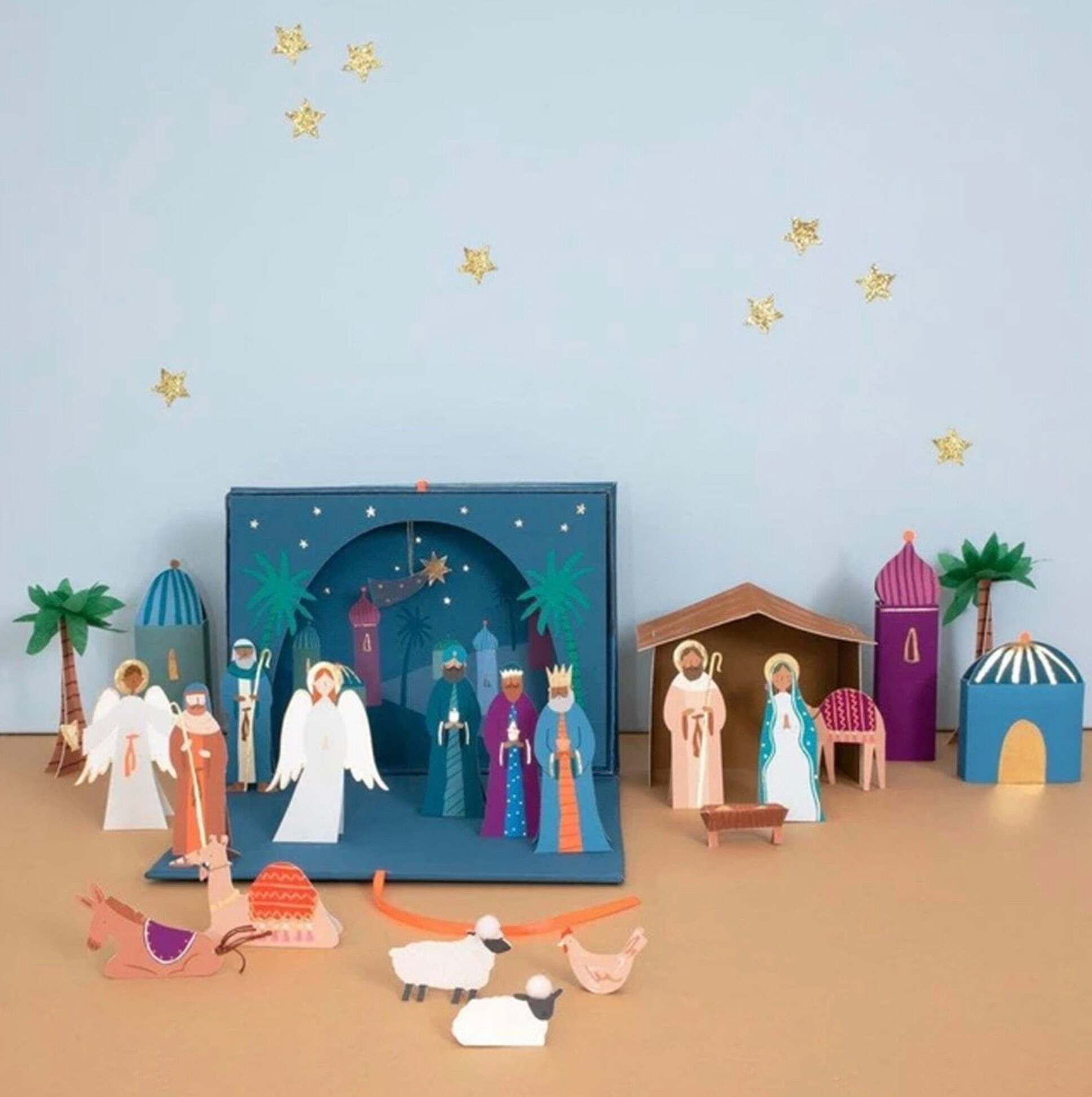 Personalised Nativity Paper Craft Advent Calendar: Christmas Countdown ...