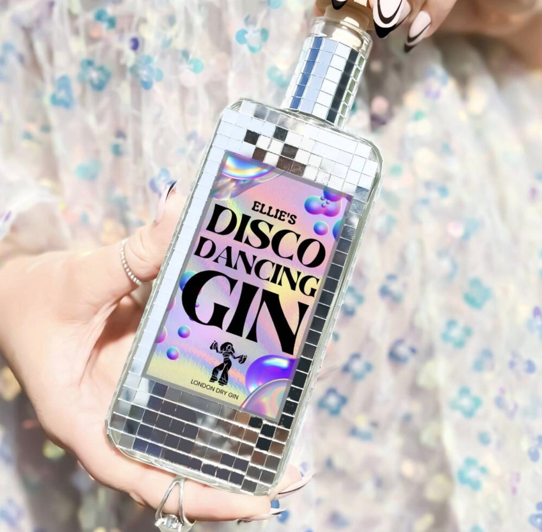 Personalized Disco Ball Bottle: Groovy 70s Style (empty) - Etsy
