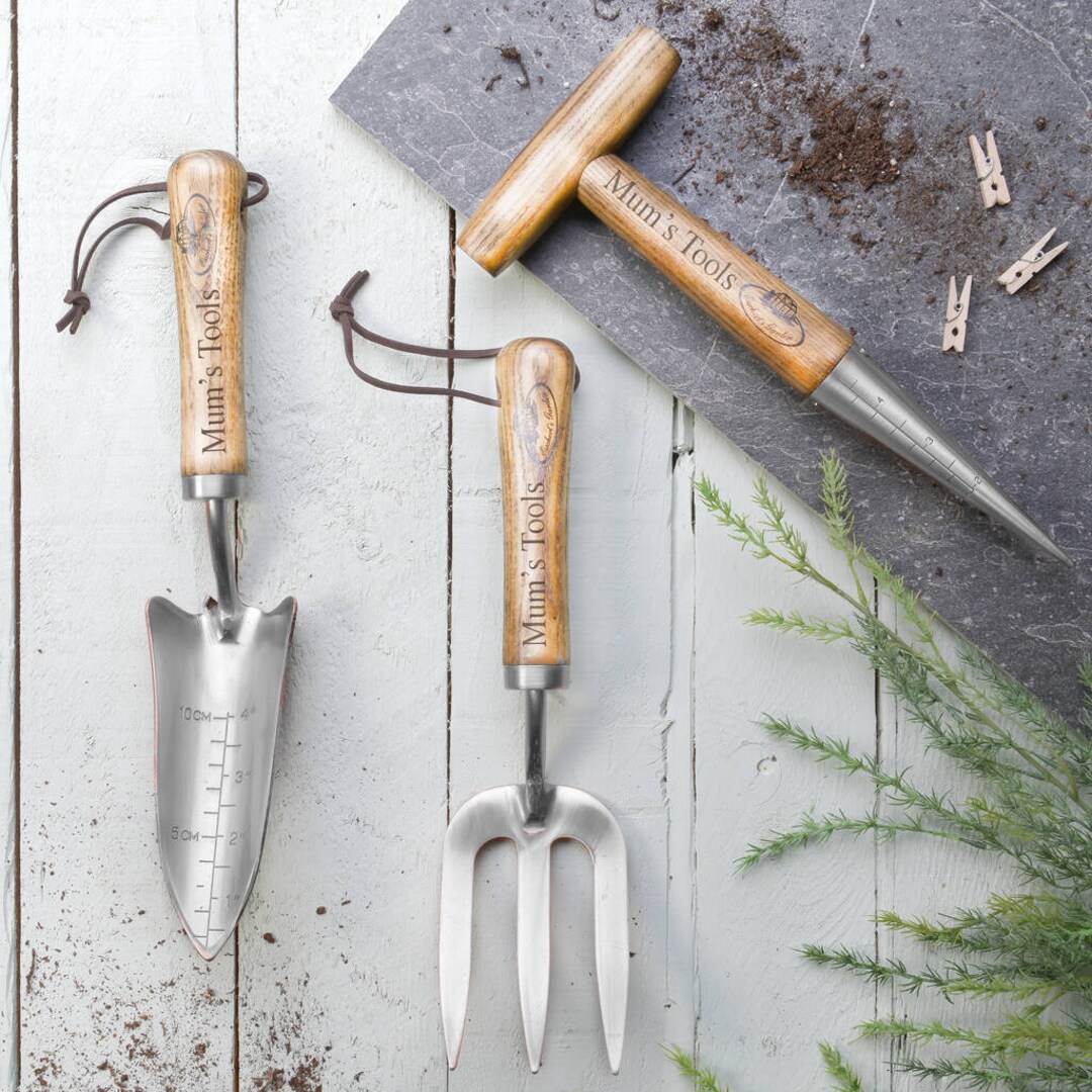 Personalised Luxury Silver Stainless Steel Tools- Garden Tools- Luxury ...
